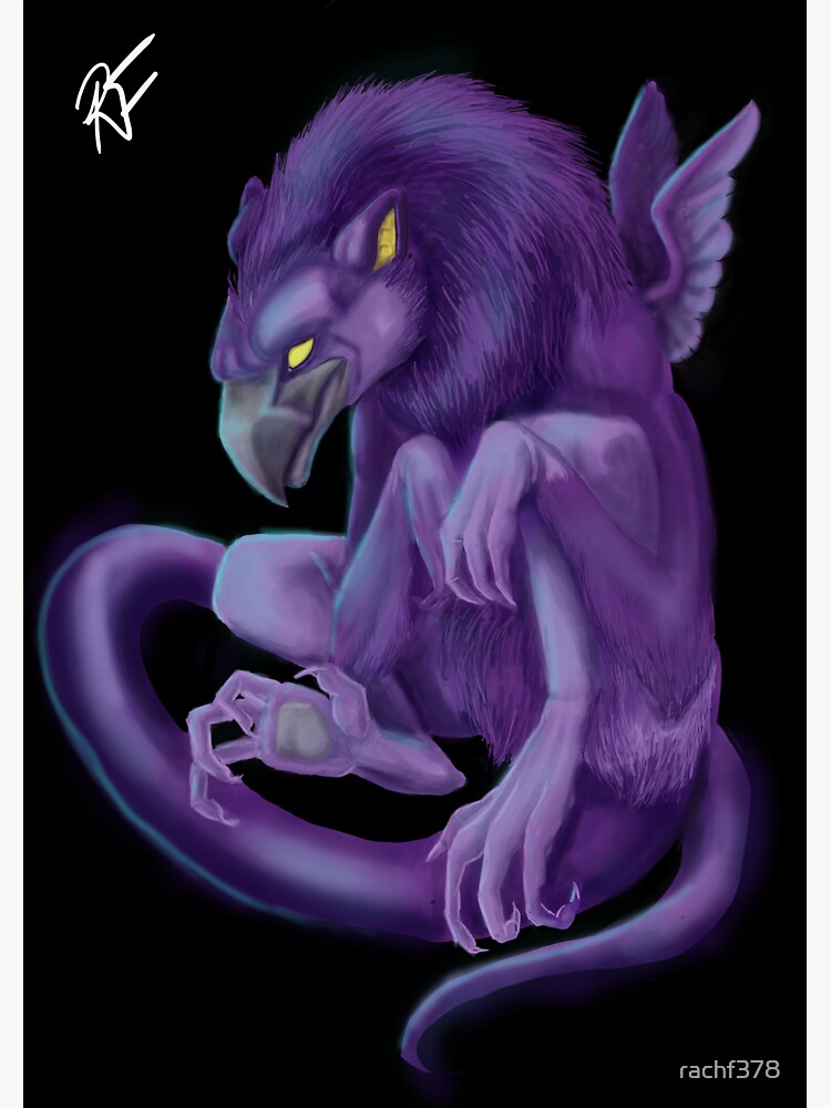 "Purple Griffon" Sticker for Sale by rachf378 | Redbubble