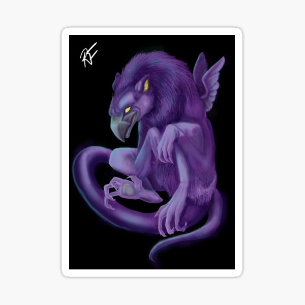 "Purple Griffon" Sticker for Sale by rachf378 | Redbubble