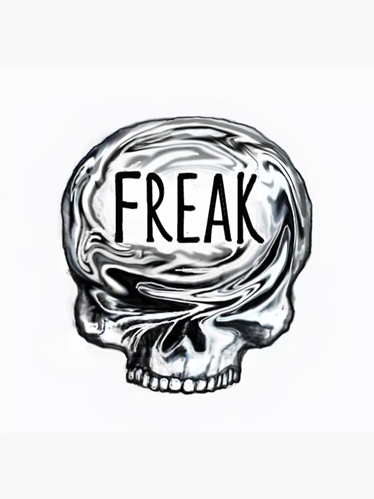 "Skull Freak Swirly Black and White Design" Poster by Mutantland ...