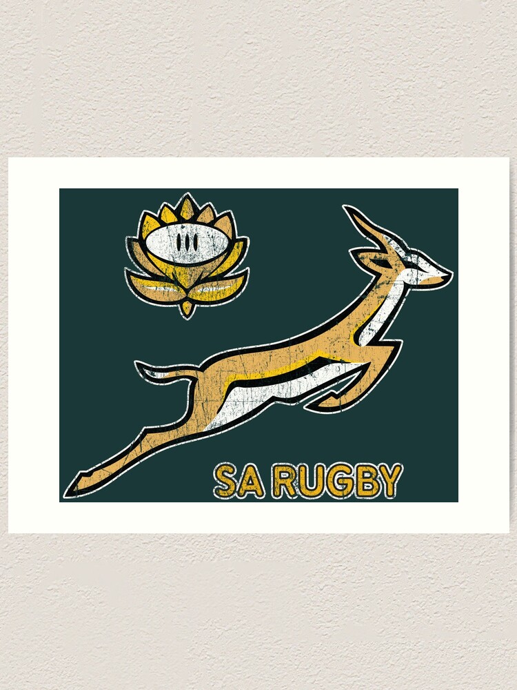 "SA Rugby - Vintage Springbok logo" Art Print by ZA-ffer | Redbubble