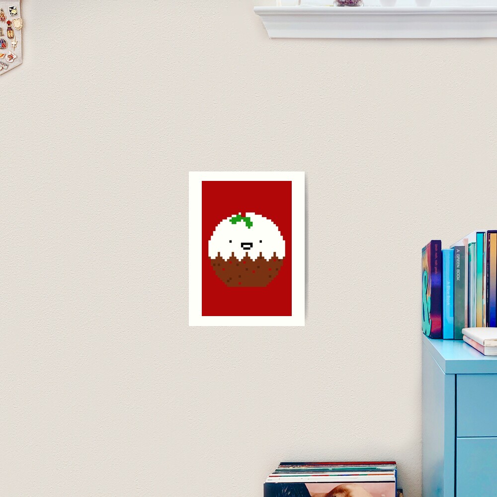 "Cute Christmas Pixel Pud" Art Print by perdita00 | Redbubble