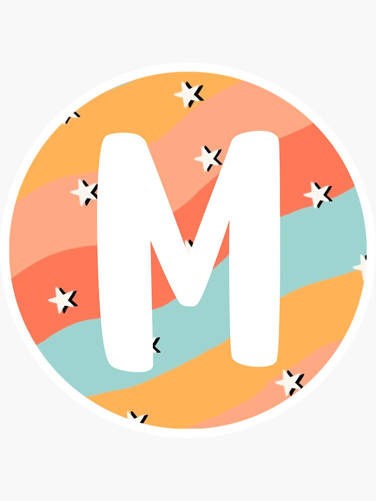 "Letter "M"" Sticker by Kenzielindroth | Redbubble