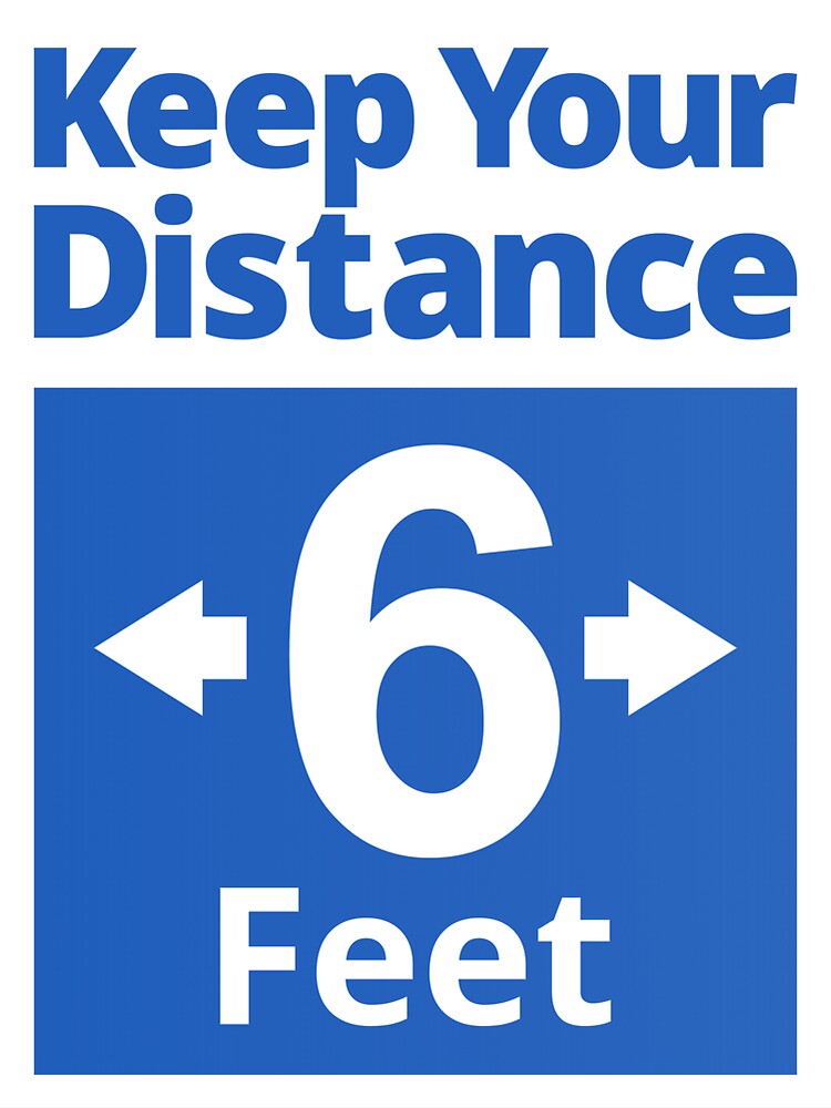 "Sign Keep Your Distance label" Sticker by SocialShop | Redbubble