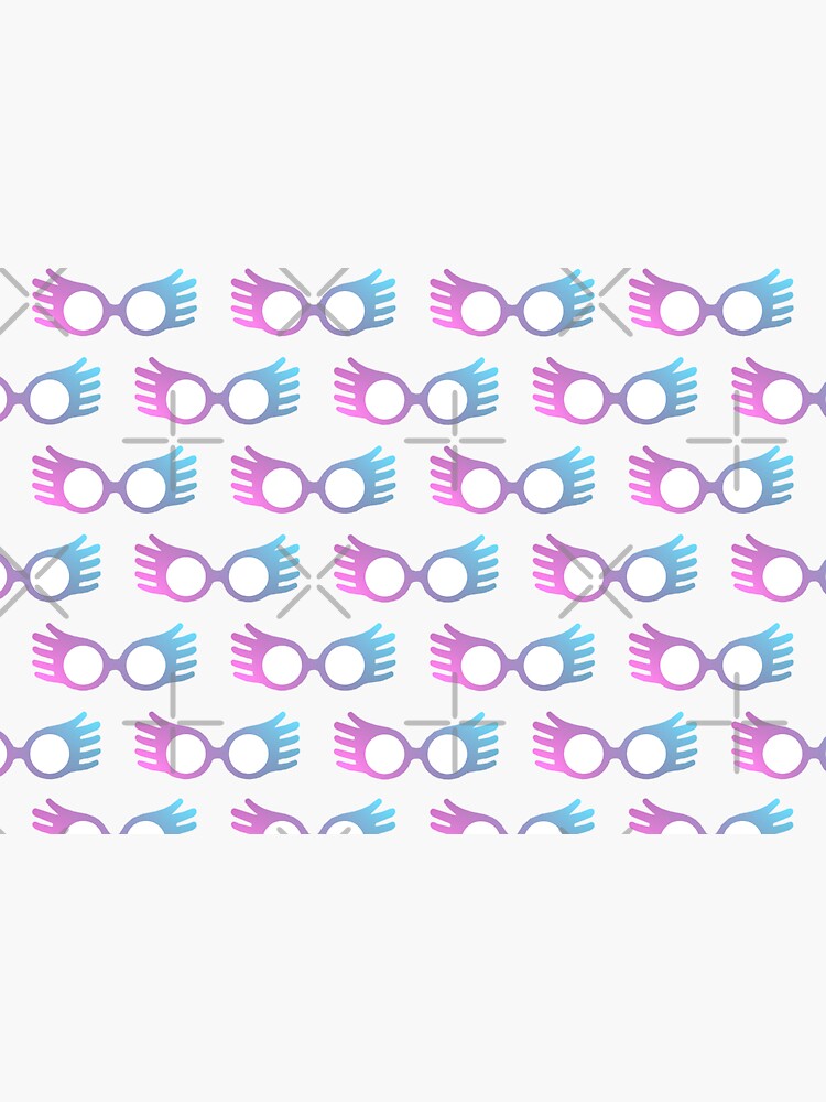 "Luna Lovegood Glasses Pattern" Sticker for Sale by fantasy-bubble ...