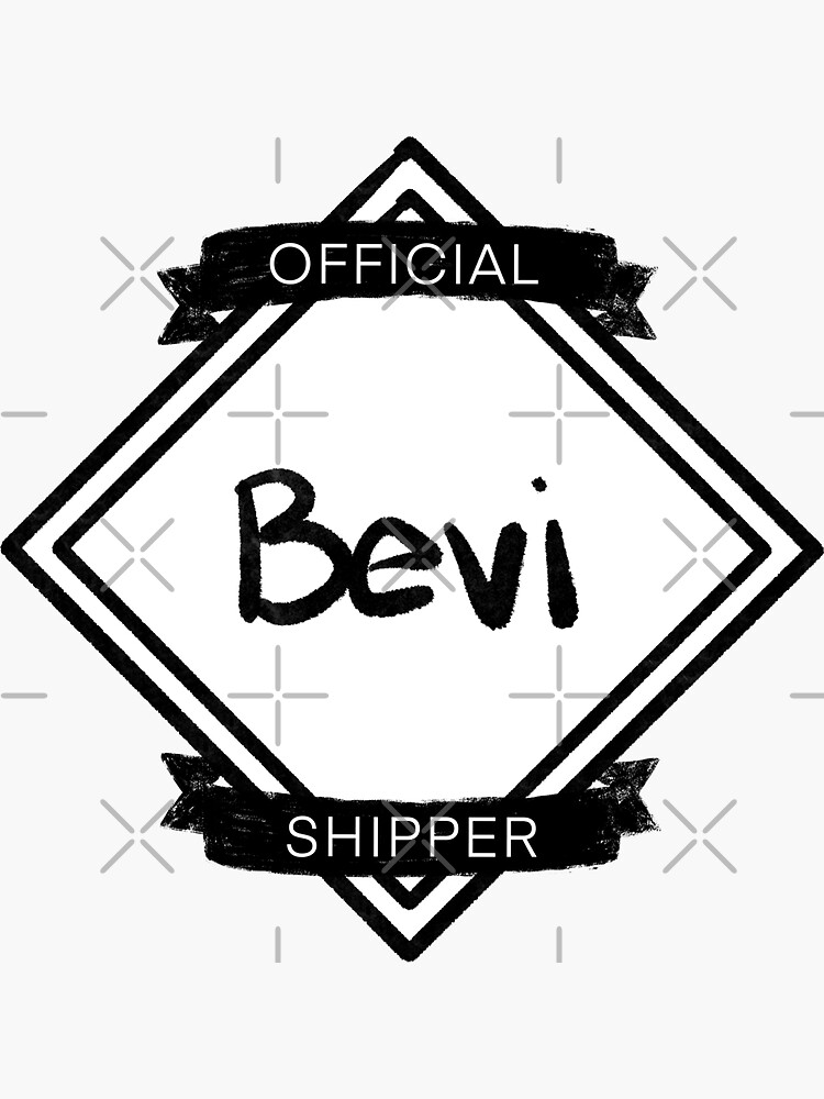 "Official Bevi Shipper" Sticker by SkaiMerch | Redbubble