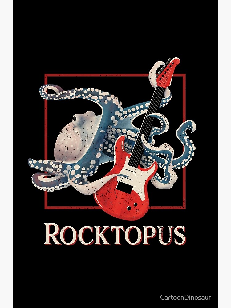 "Rocktopus" Poster for Sale by CartoonDinosaur | Redbubble