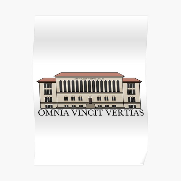 "Catholic U: Mullen Library (Omnia Vincit Veritas)" Poster for Sale by ...