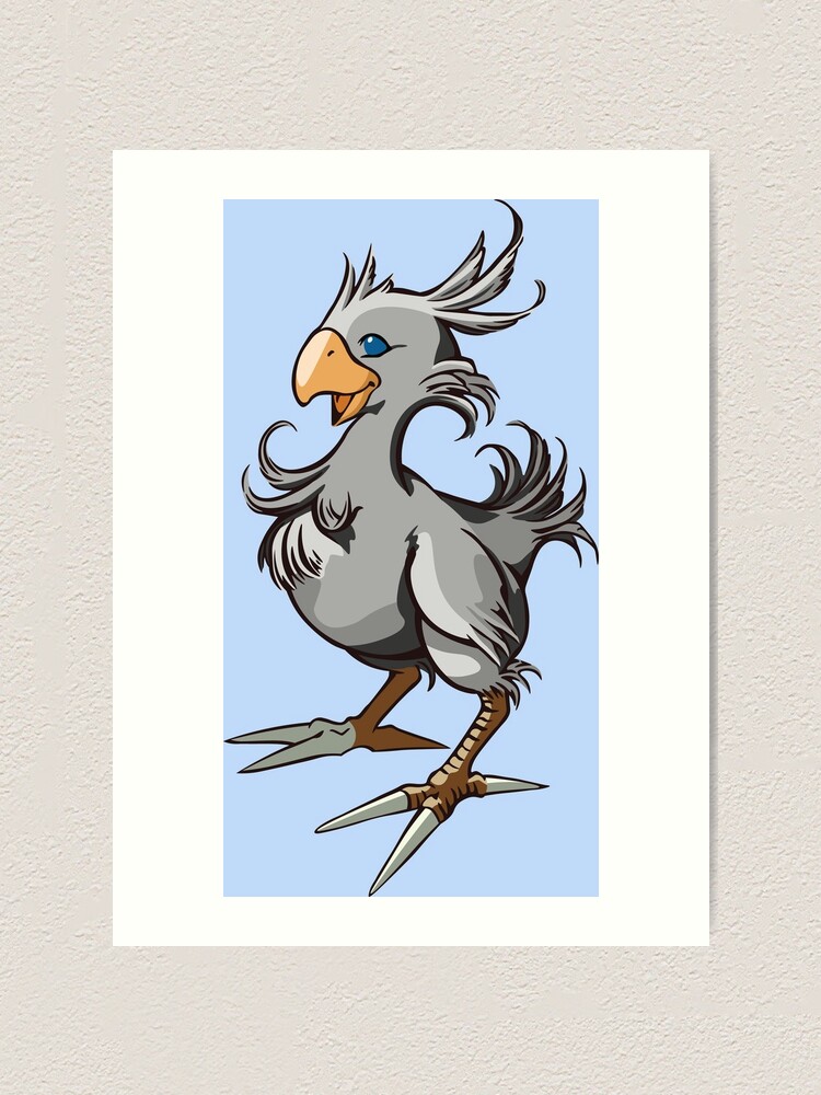 "Grey Chocobo" Art Print by vcook10 | Redbubble