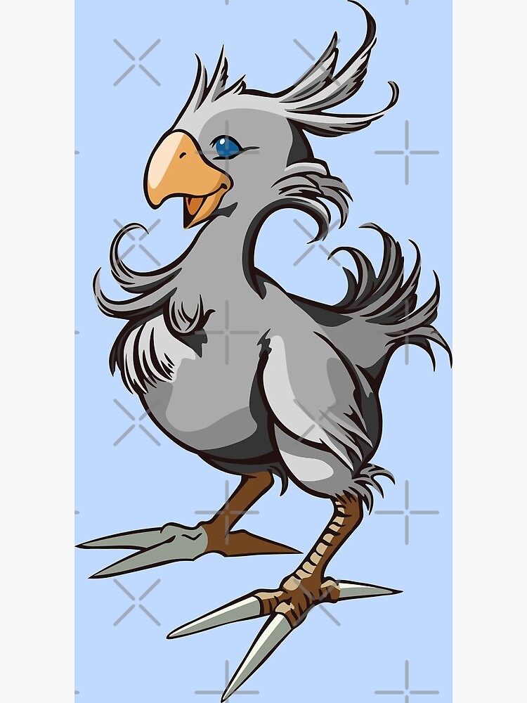 "Grey Chocobo" Art Print by vcook10 | Redbubble