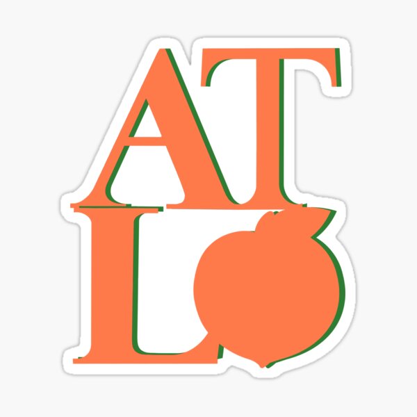 "Atlanta Georgia Peaches" Sticker by ehollings | Redbubble