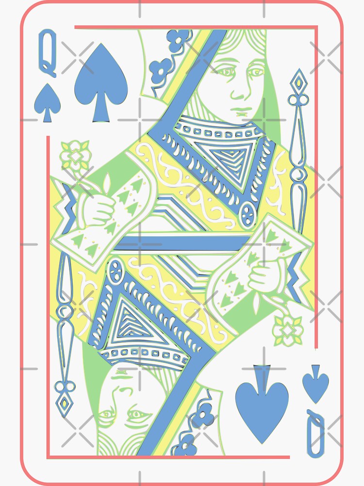 "Queen of Spades Pastel" Sticker for Sale by inotyler | Redbubble