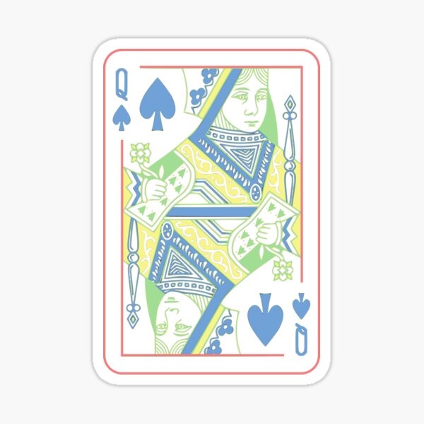 "Queen of Spades Pastel" Sticker for Sale by inotyler | Redbubble
