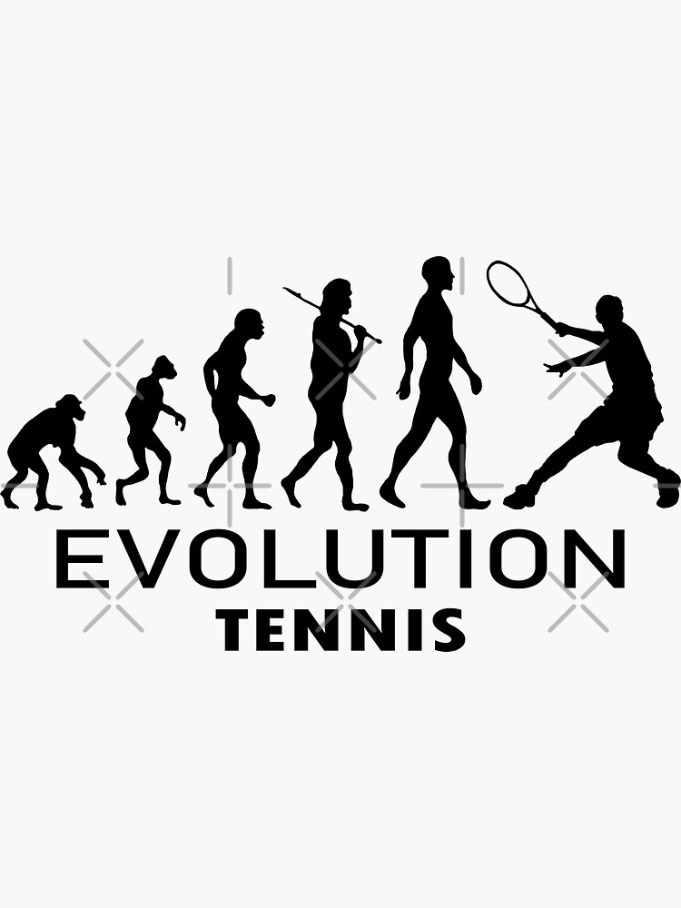 "Tennis Evolution - Black Version" Sticker by Mauricio1412 | Redbubble