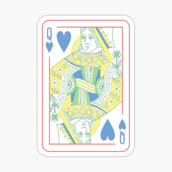 "Queen of Hearts Pastel" Sticker for Sale by inotyler | Redbubble