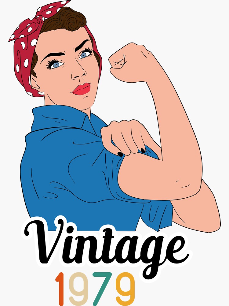 "Vintage 1979 - 39th Birthday" Sticker for Sale by khaled11591 | Redbubble