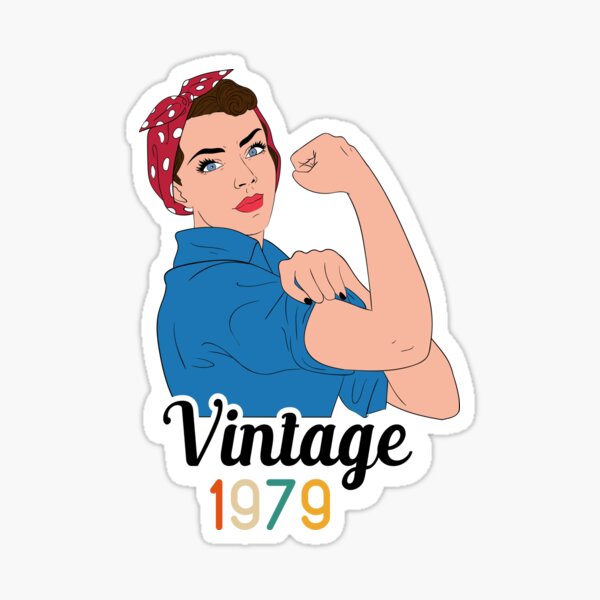 "Vintage 1979 - 39th Birthday" Sticker for Sale by khaled11591 | Redbubble