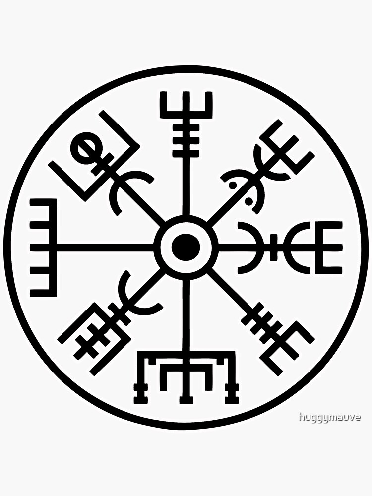 "vegvisir Scandinav symbol" Sticker for Sale by huggymauve | Redbubble