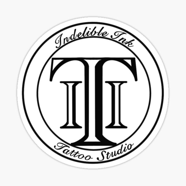 Pegatina «Tatuaje de tinta indeleble Logo» de IndelibleInkUk | Redbubble