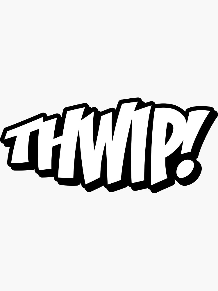 "Comic Sounds - THWIP" Sticker for Sale by artboy213 | Redbubble