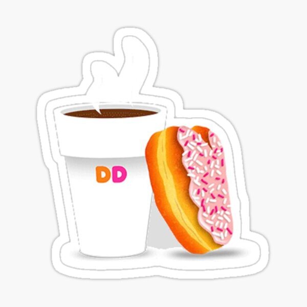 "Dunkin Donuts" Sticker by DerekM7 | Redbubble