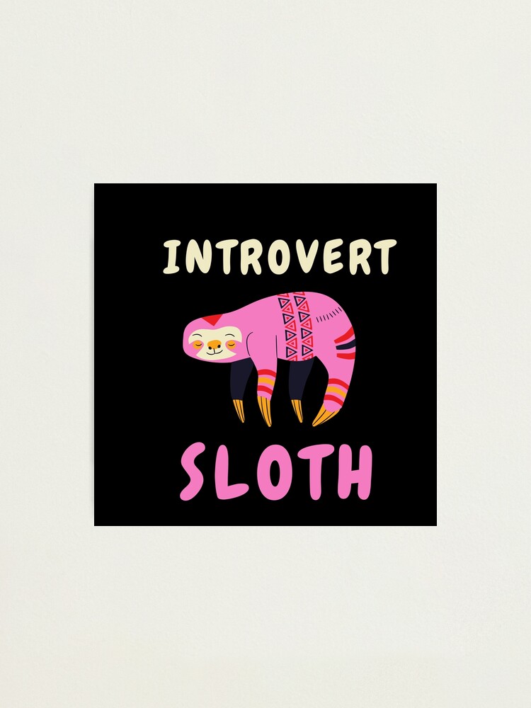 "Cute Pink Introvert Sloth Books INFP Meme Mbti Stay Home Quarantine ...