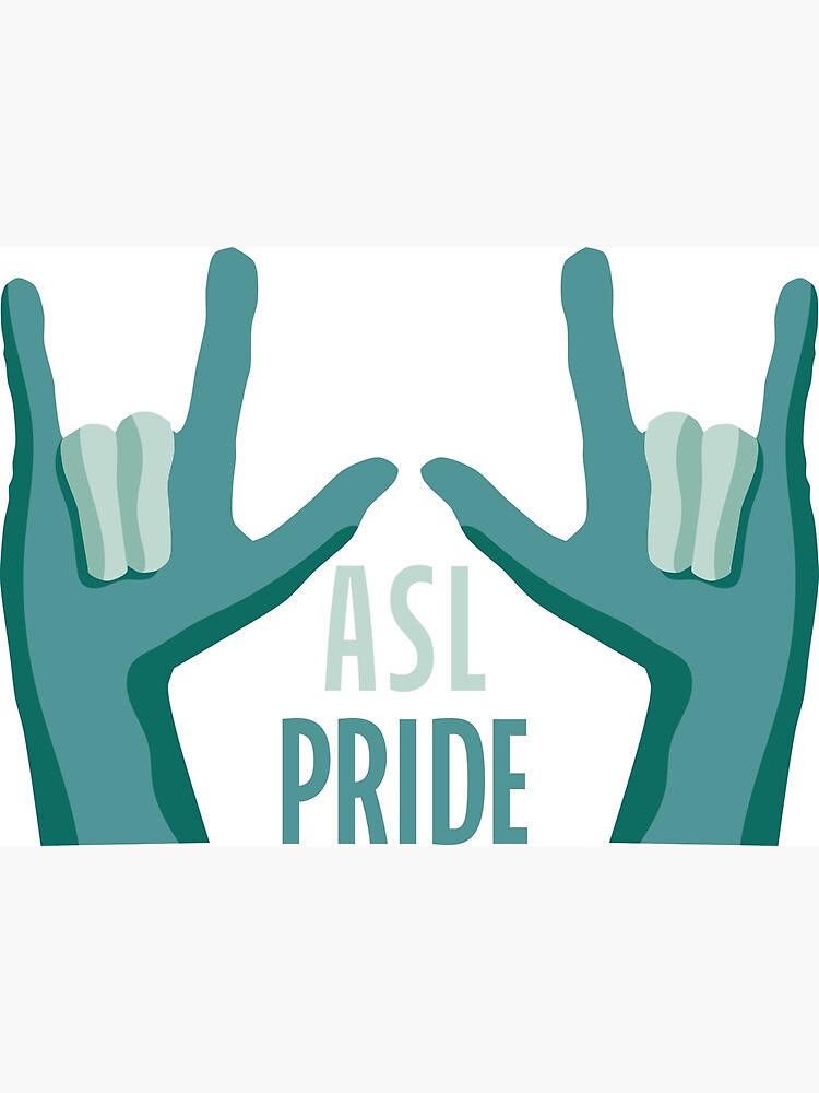 "ASL Pride blue" Canvas Print for Sale by Tedroppa | Redbubble