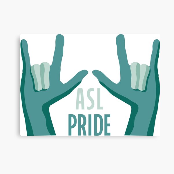 "ASL Pride blue" Canvas Print for Sale by Tedroppa | Redbubble