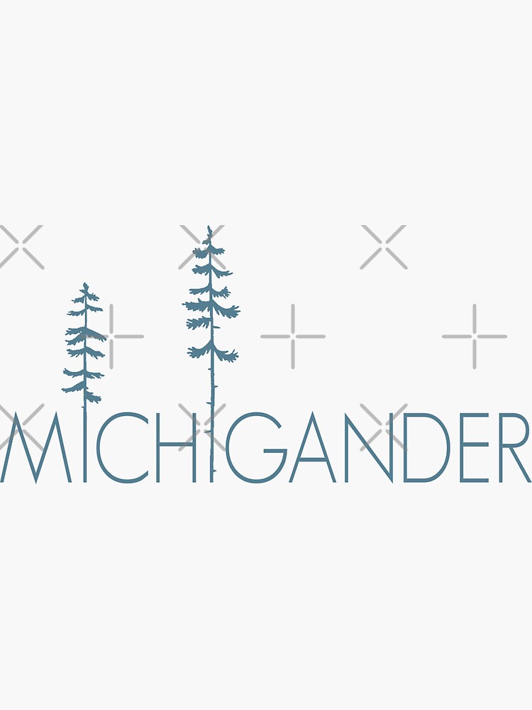 "Proud Michigander, Michigan Up North Pine Trees" Sticker for Sale by ...