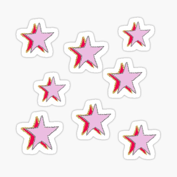 "Pink vsco star pack" Sticker for Sale by adelaideb1 | Redbubble