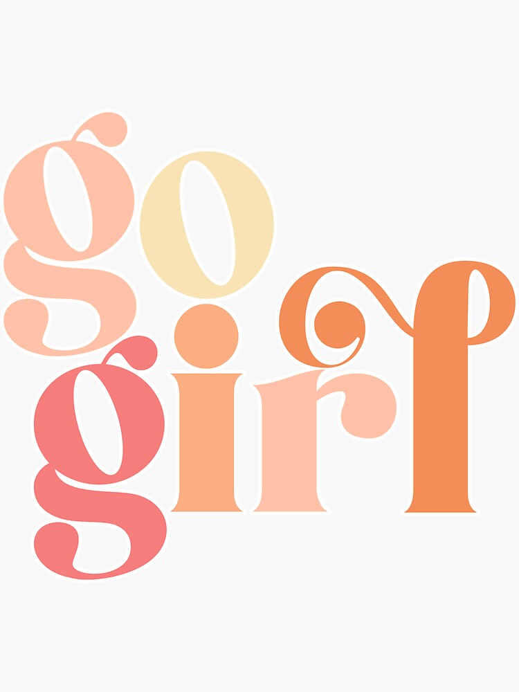 "Go Girl " Sticker for Sale by SouthPrints | Redbubble