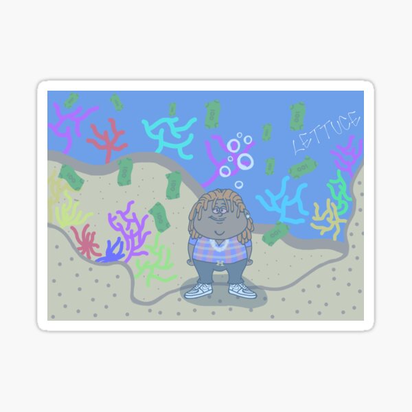 "Rapper x Cartoon" Sticker for Sale by LettuceDezines | Redbubble