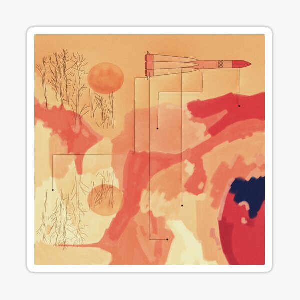 "Space Sync" Sticker by VictoriaDoodle | Redbubble