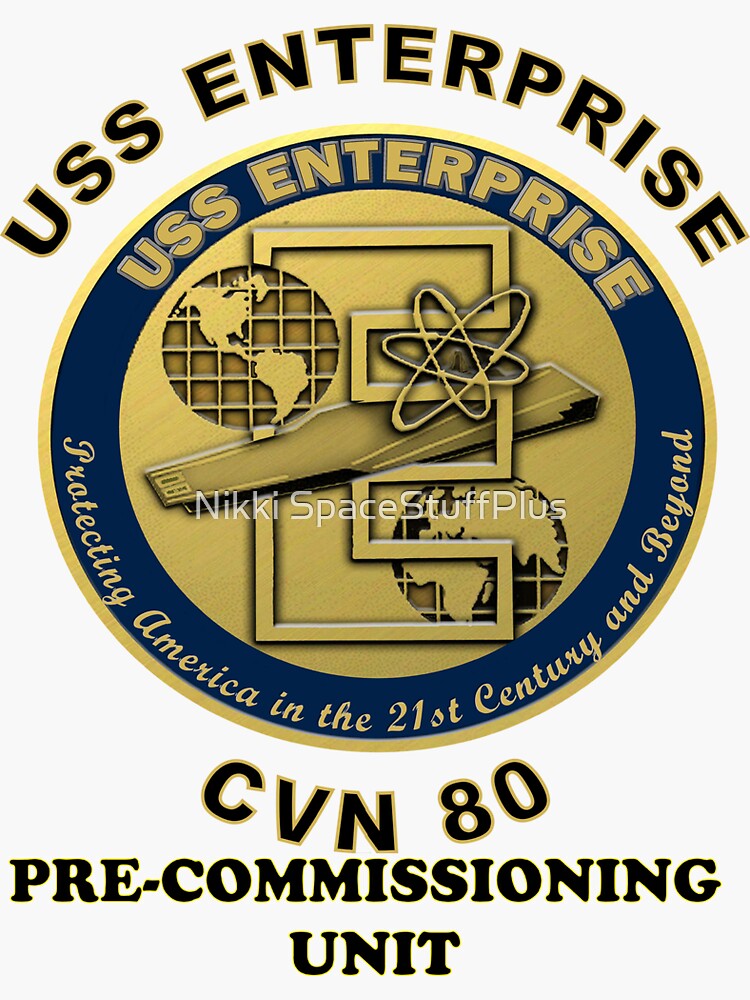 "PCU Enterprise (CVN-80) Crest" Sticker for Sale by Spacestuffplus ...