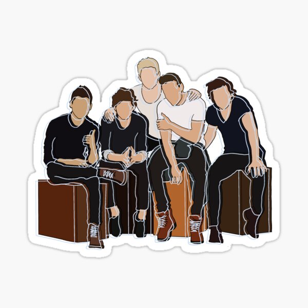 "One Direction Outline" Sticker for Sale by alexliss726 | Redbubble