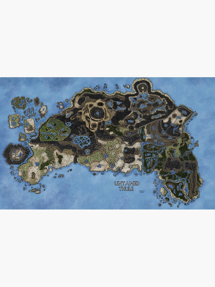 "Map of Thule" Sticker for Sale by Dungeonmusings | Redbubble