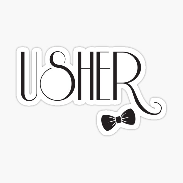 "USHER" Sticker for Sale by ParrotHeadSwag | Redbubble