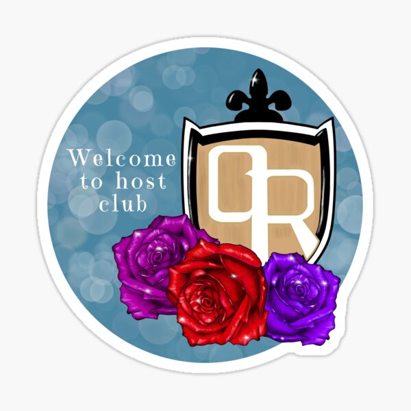 "Ouran high school host club welcome roses" Sticker by GreyEyedMage ...
