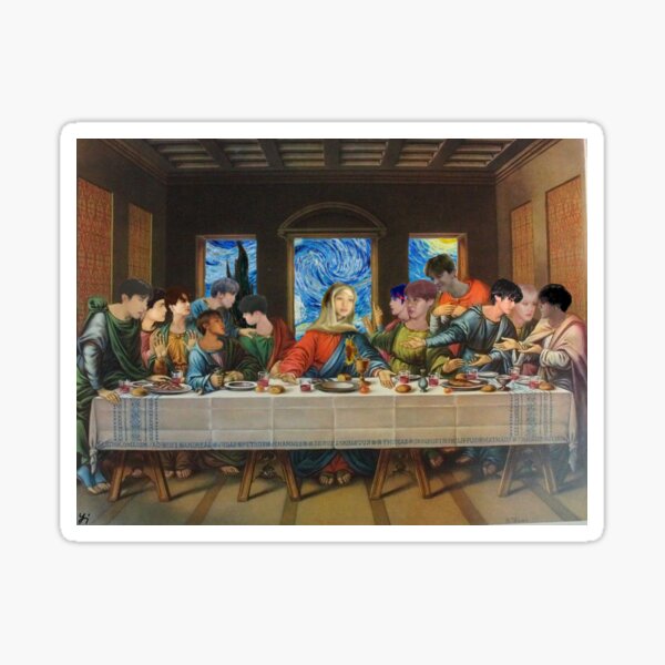 "BTS the last supper" Sticker by allyyxx886 | Redbubble