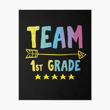 "Hello Team 1st Grade Back To School Cute First Grader Gift " Art Board ...