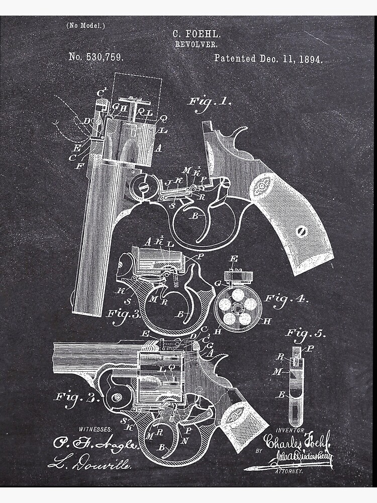"Revolver Patent, Revolver Art, Gun Art, Gun Patent, Gun Patent Art ...
