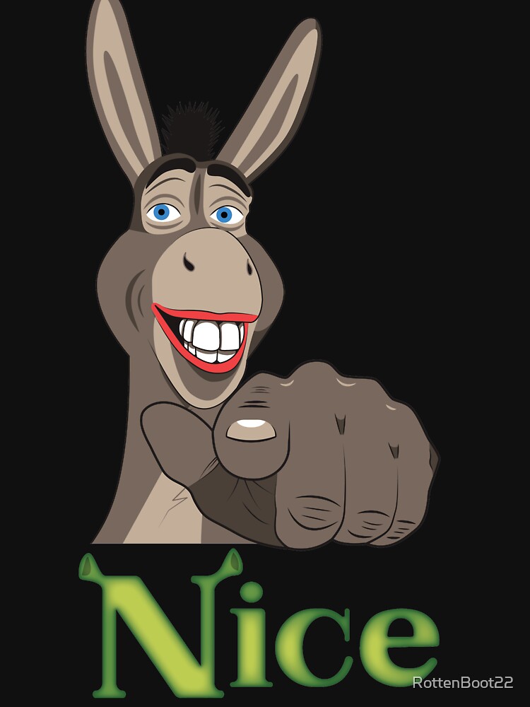 ""Nice" Donkey Pointing Design" T-shirt for Sale by RottenBoot22 ...