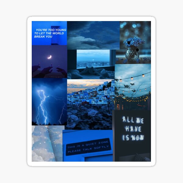 "blue vibes/ Aesthetic" Sticker for Sale by Haya20 | Redbubble