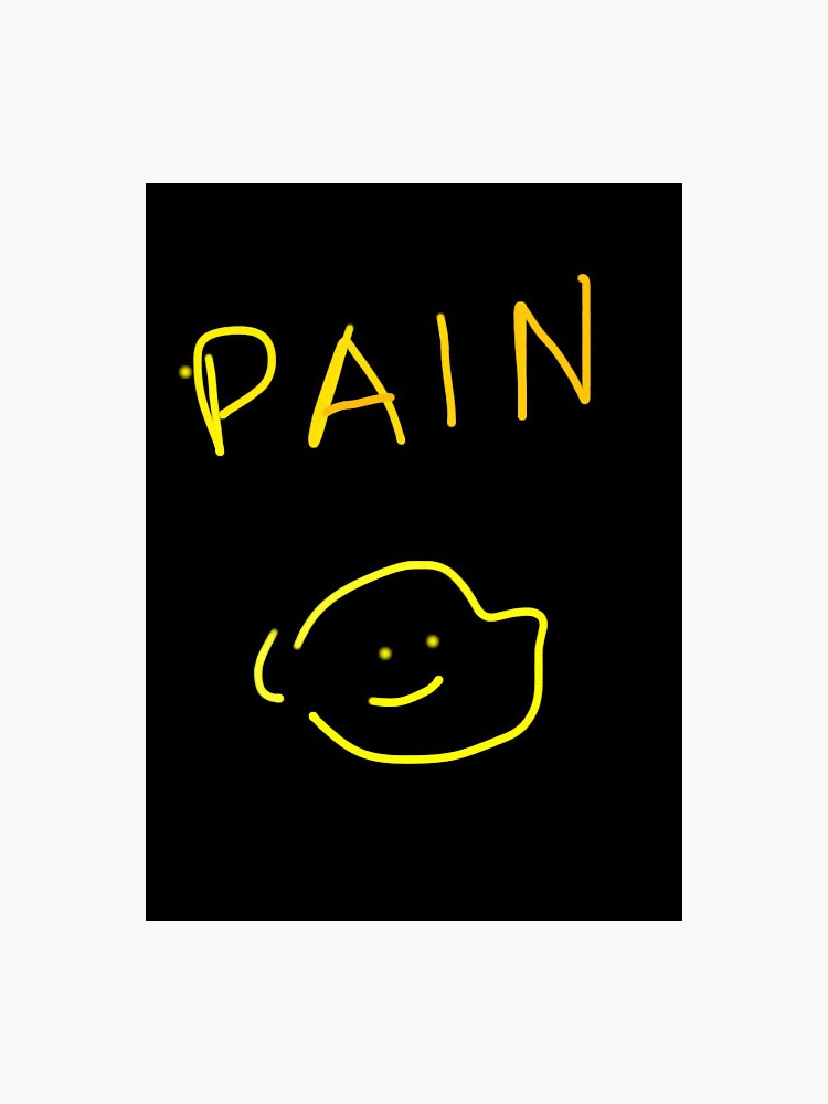 "pain" Sticker for Sale by cicitherad | Redbubble