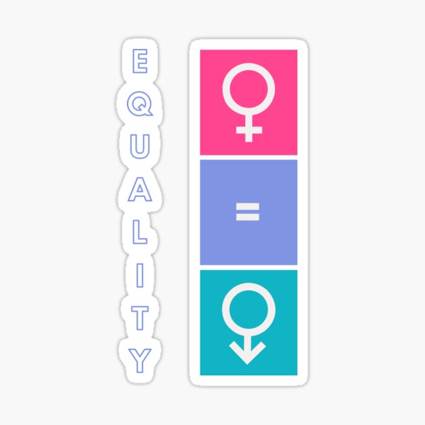 "Gender Equality" Sticker for Sale by cityinbloom | Redbubble
