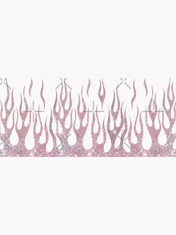 "Pink Glitter Flames" Sticker for Sale by jellybabie | Redbubble