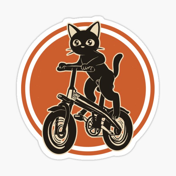 "Riding bike" Sticker by BATKEI | Redbubble