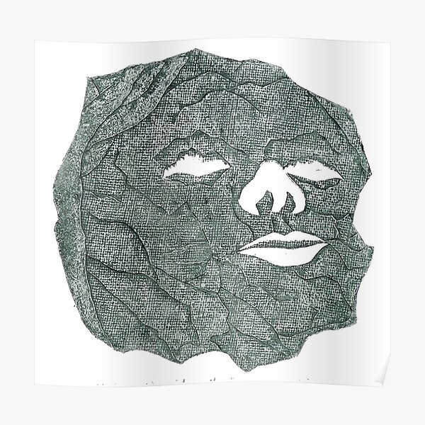 "angry stone face" Poster for Sale by sanjaymochi | Redbubble