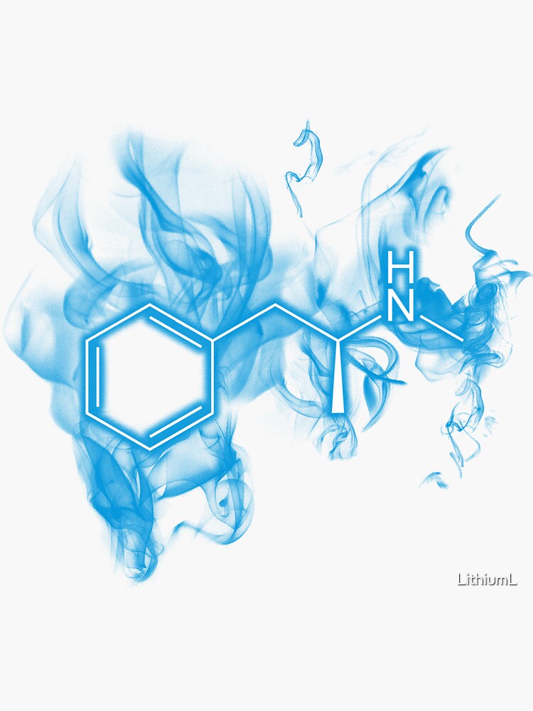 "Blue Meth - C10H15N" Sticker for Sale by LithiumL | Redbubble
