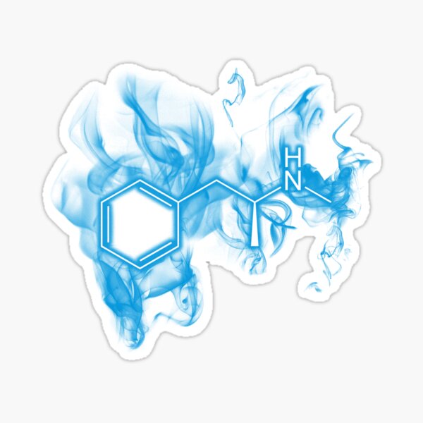 "Blue Meth - C10H15N" Sticker for Sale by LithiumL | Redbubble