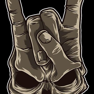 "Devil Horns Sign | Heavy Metal Hand Gesture Music" Sticker by ...